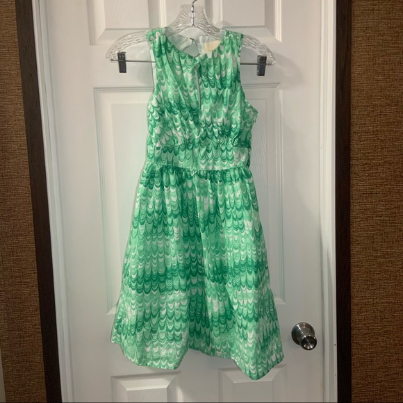 Modcloth | Dresses | Modcloth Green Print Renewed Radiance Aline Dress ...